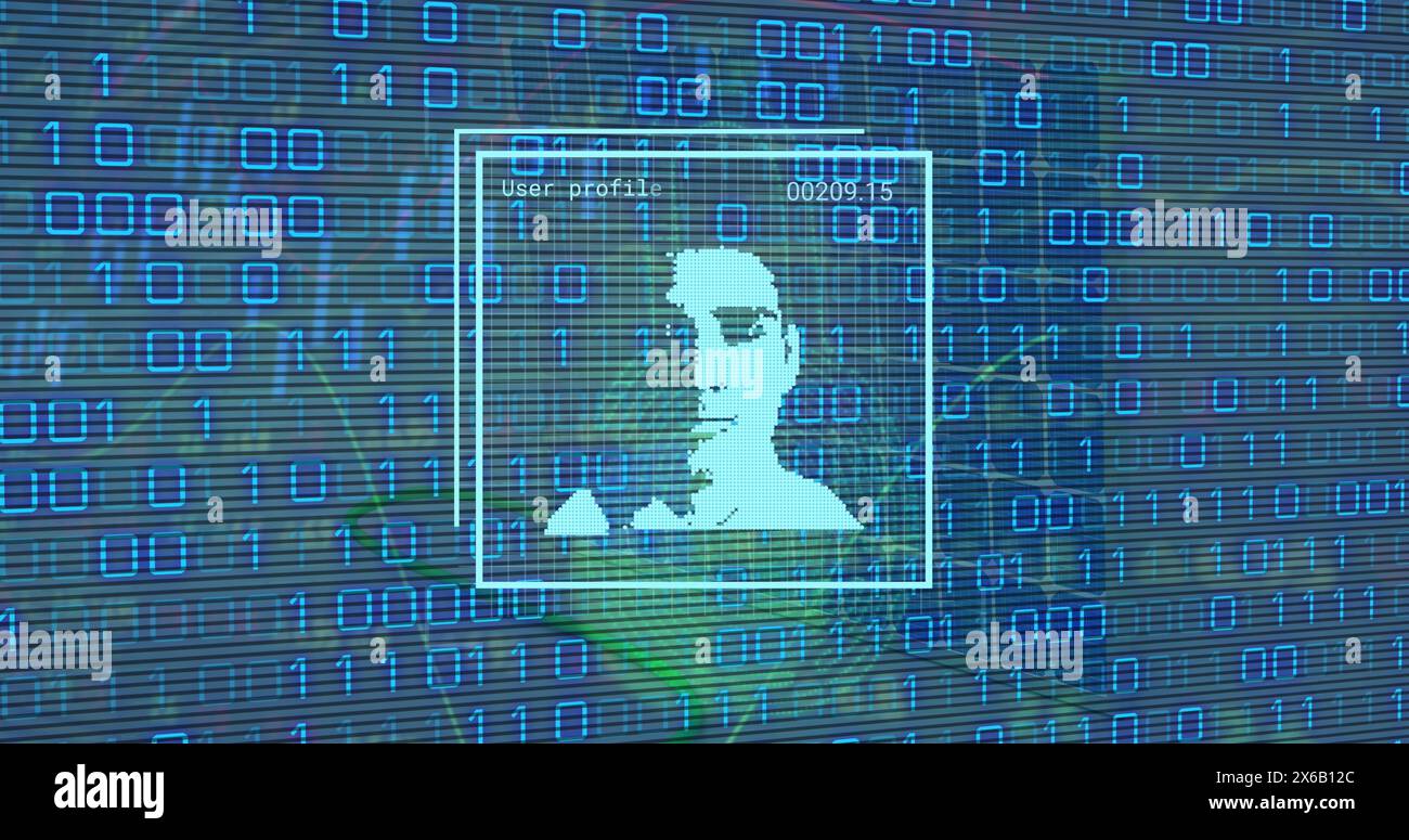 Image of digital interface over data processing Stock Photo - Alamy