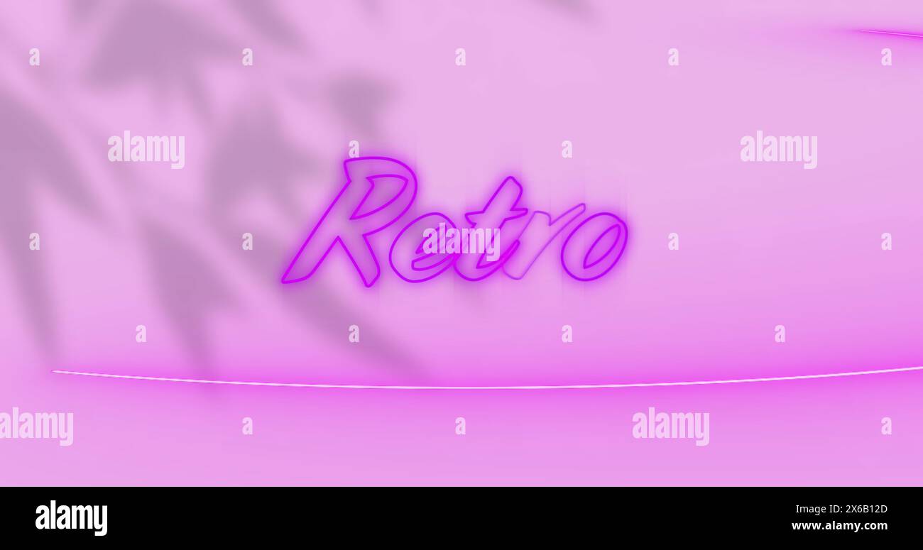 Neon numbers letters animation over hi-res stock photography and images ...