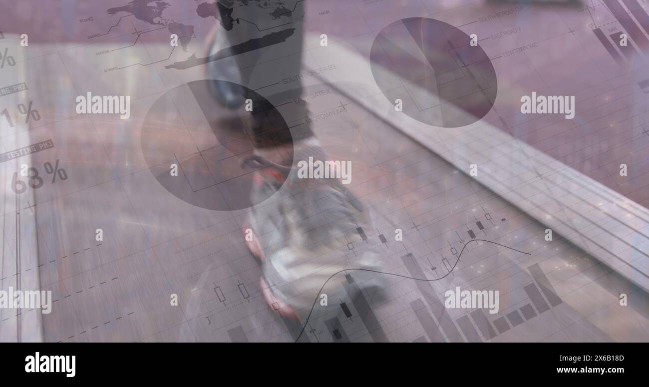 Animation graphs data over legs hi-res stock photography and images - Alamy
