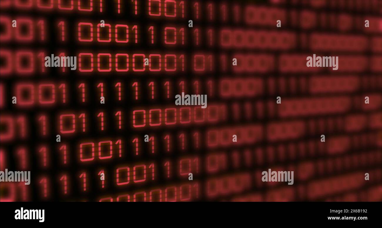Image of data processing, binary coding and text over screen Stock Photo - Alamy