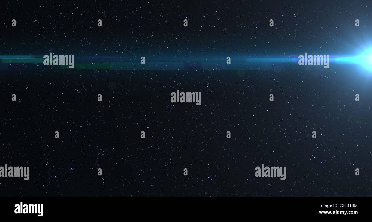 Image of glowing lights over night sky with stars Stock Photo - Alamy