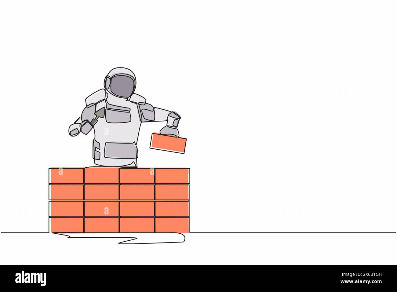 Outline house on brick wall Cut Out Stock Images & Pictures - Alamy