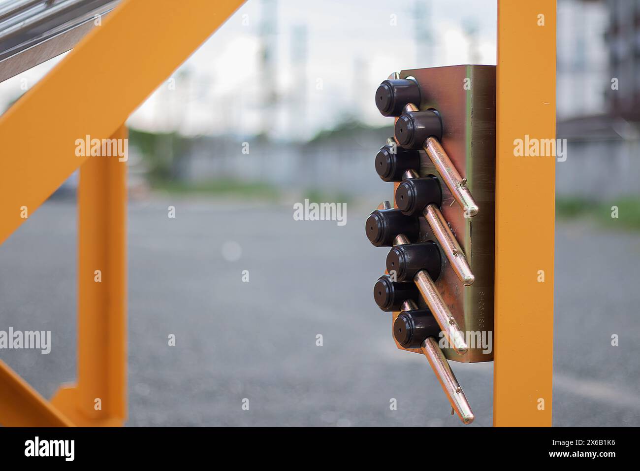 mast section of tower crane there are safety pins for lock. this is ...