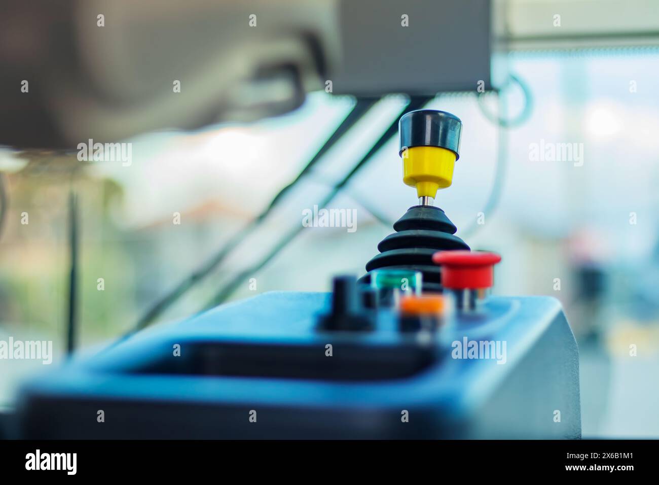 joystick for control system of tower crane in cabin. however this is ...