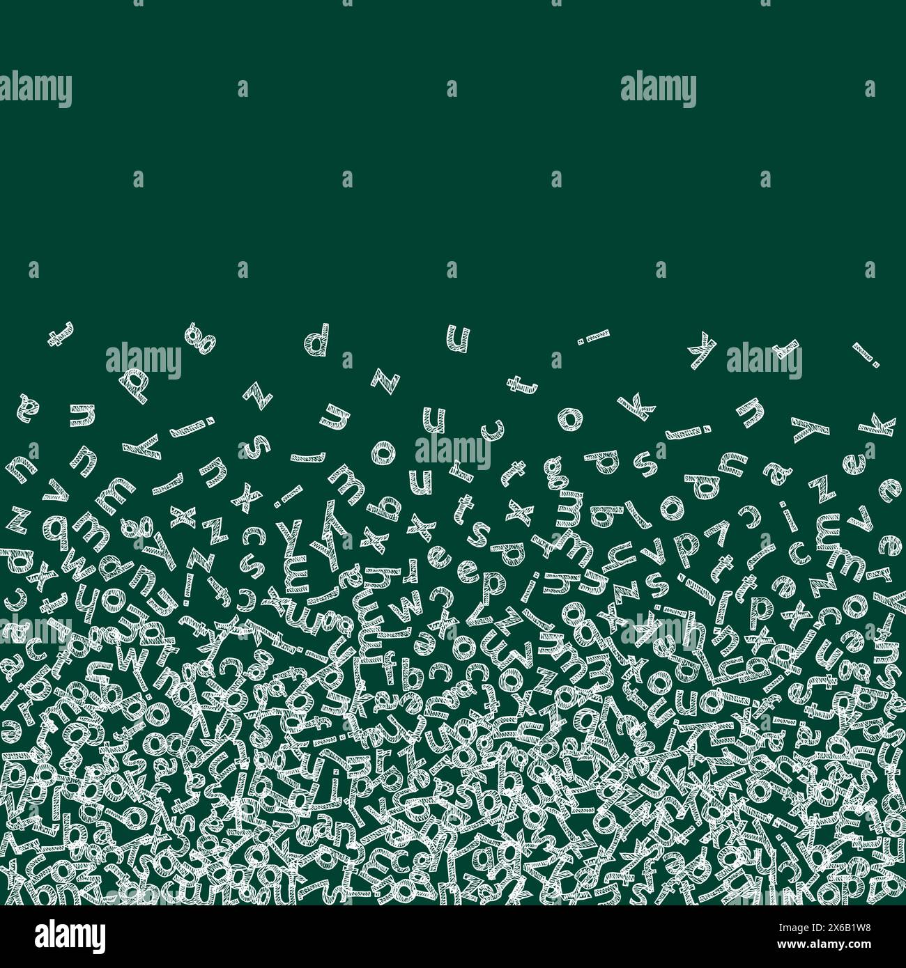 Scattered letters of latin alphabet. Colorful childish floating ...