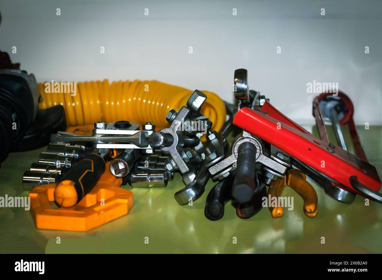 hand tools for maintenance works. there are tools for putting out the ...