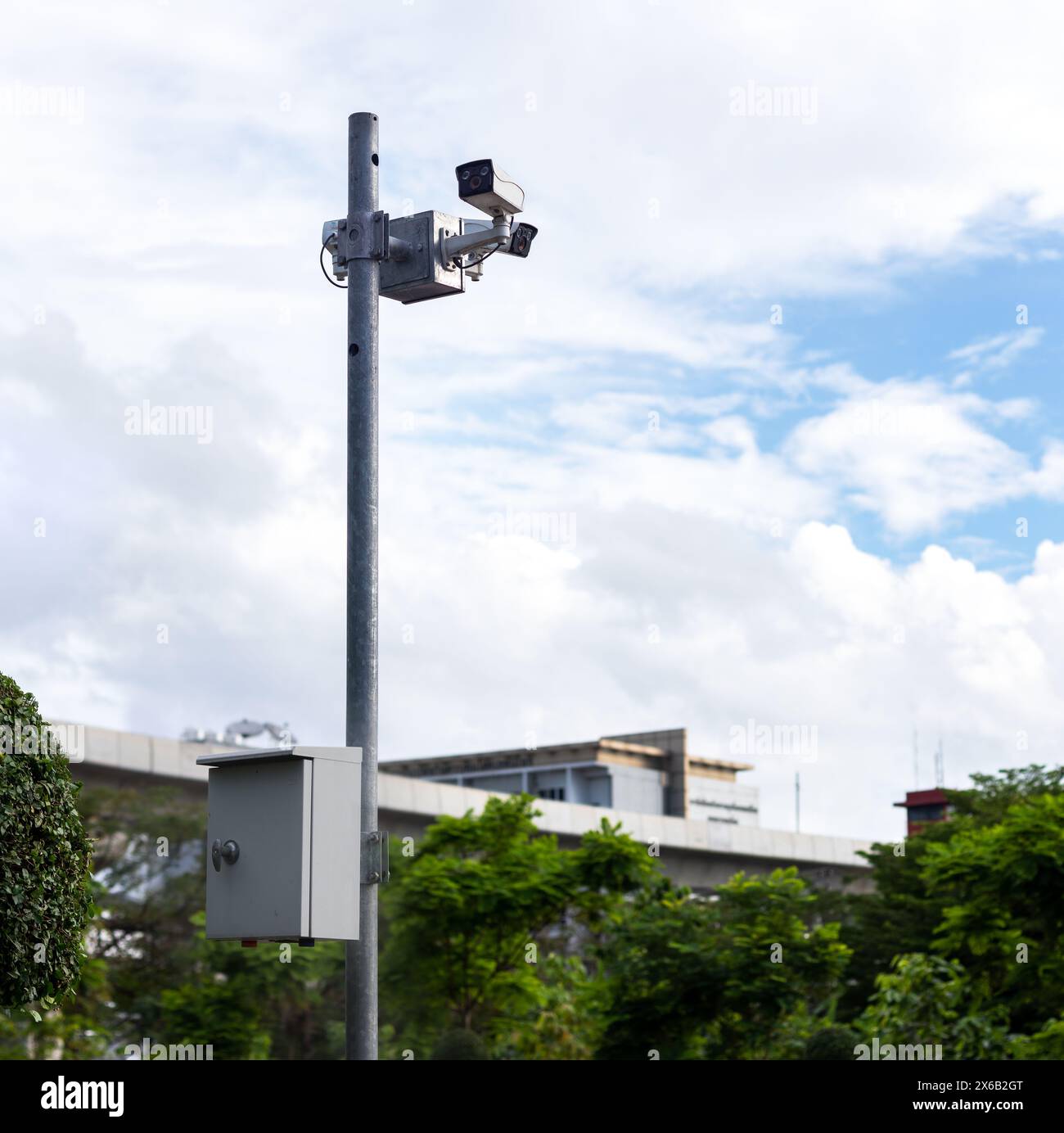 the camera in the temple for CCTV there was a control box at the pole ...