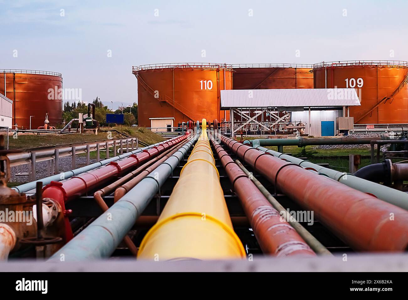 piles of industry in electric plant and waste transport in power plants ...