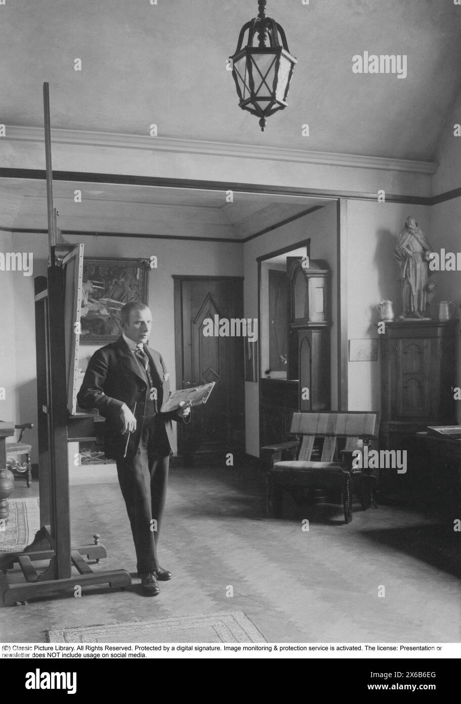 Helmer MasOlle. Born in Siljansnäs 1884-1969. Swedish painter and ...