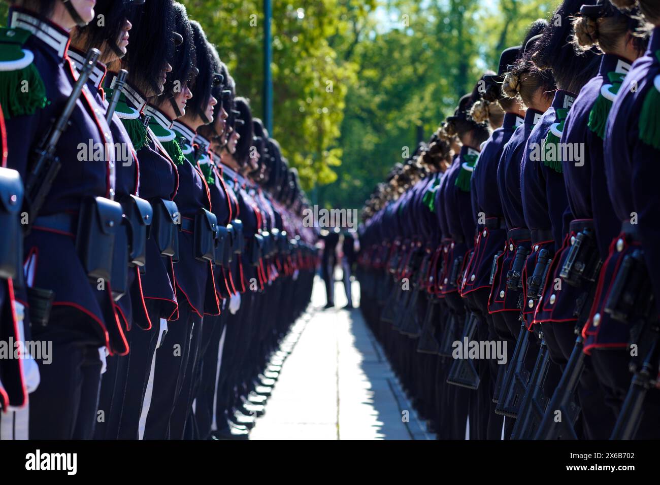 Oslo 20240514.The King's Guard is lined up at Honnorbrygga where King ...