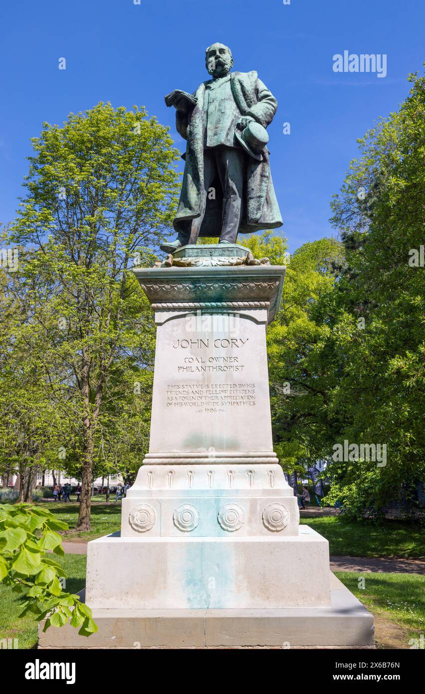 Bronze statue of John Cory in Gorsedd Gardens, Cathays Park, Cardiff ...