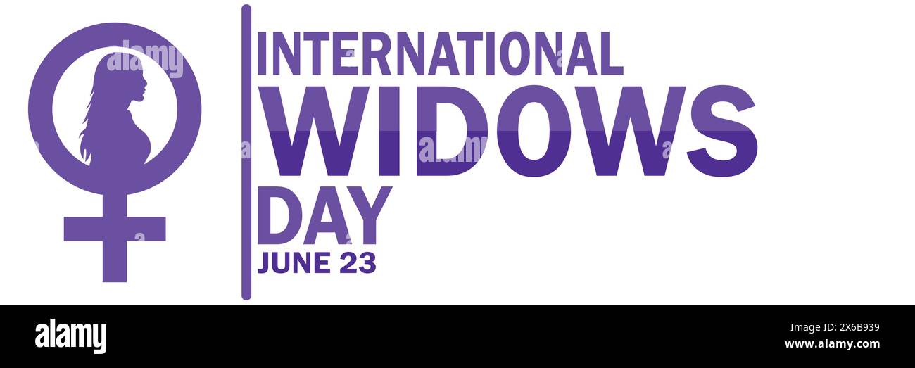 International Widows Day. June 23. Suitable for greeting card, poster ...