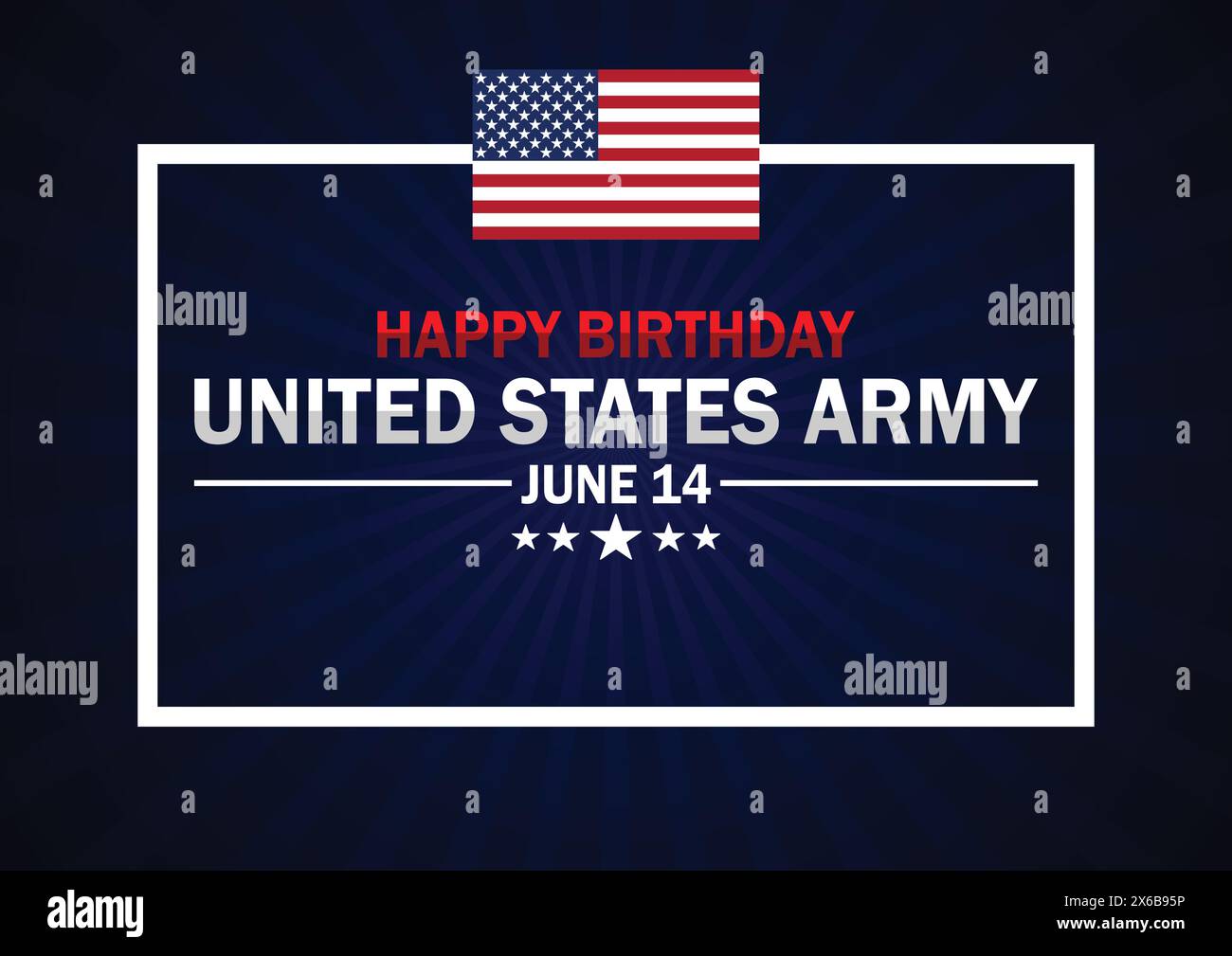 Happy Birthday United States Army Vector illustration. June 14 ...