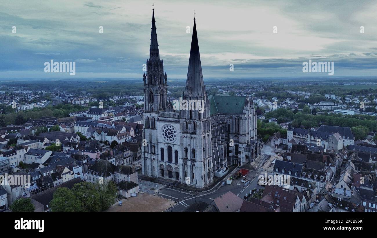 Drone photo chartres cathedral hi-res stock photography and images - Alamy