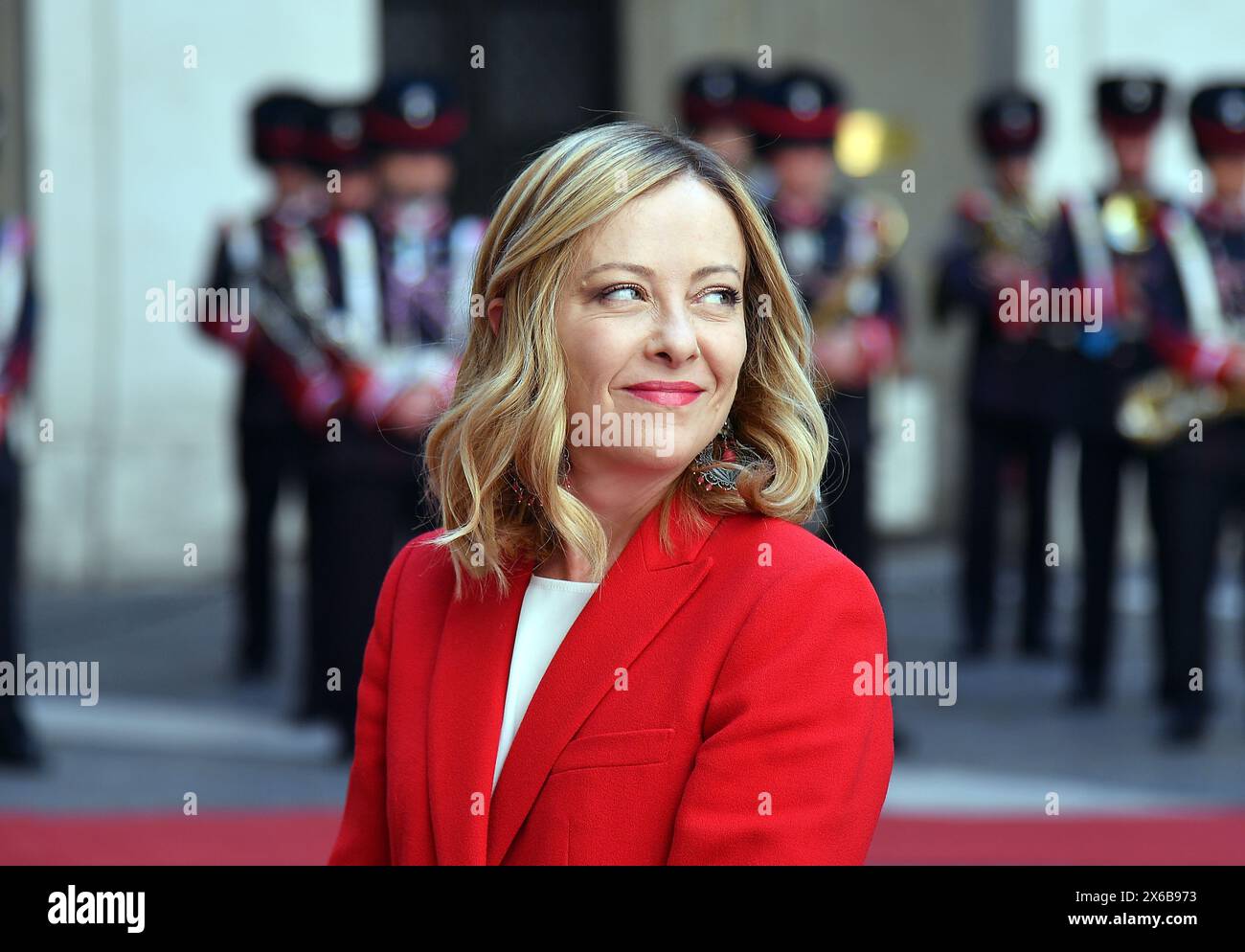 Italy, Rome, May 13, 2024 : Chigi Palace, Prime Minister Giorgia Meloni ...