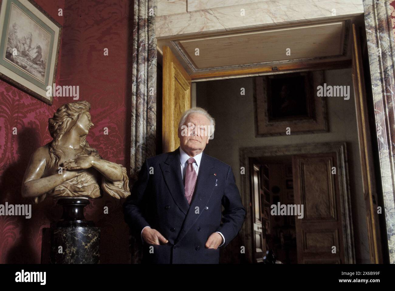 Maurice DRUON - Date : 19940501 ©John Foley/Opale.photo Stock Photo - Alamy