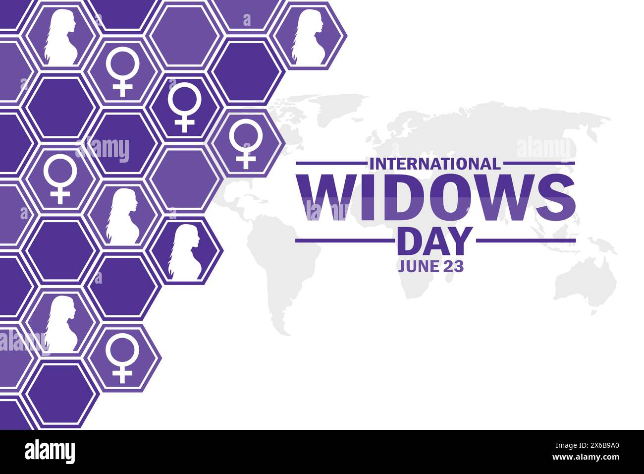 International Widows Day. June 23. Holiday concept. Template for ...