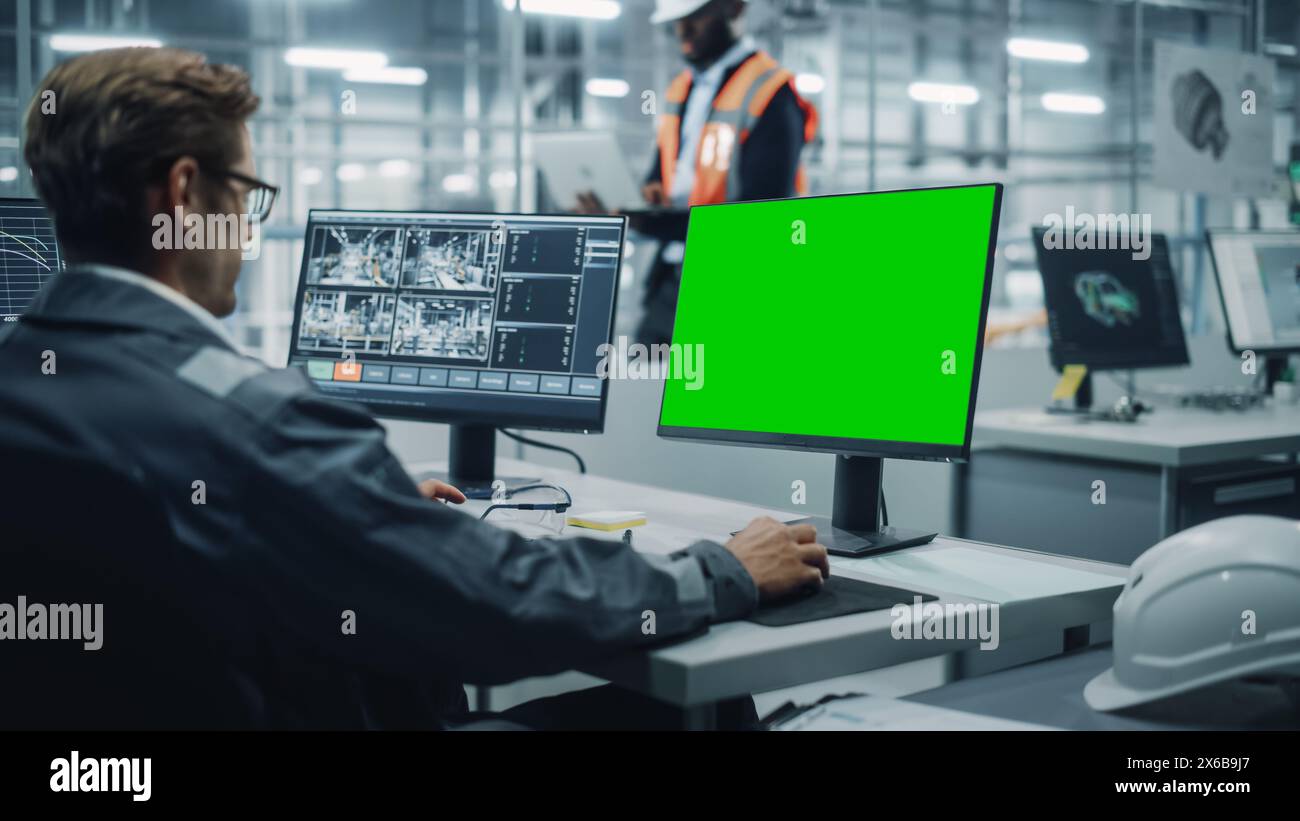 African american employee using cctv hi-res stock photography and ...