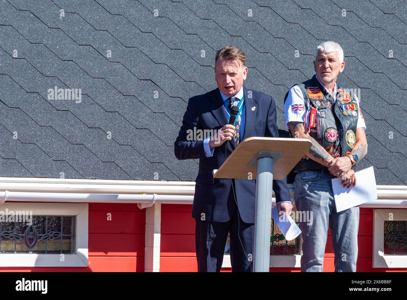 High Sheriff of Essex David Hurst speaking at the unveiling and opening ...