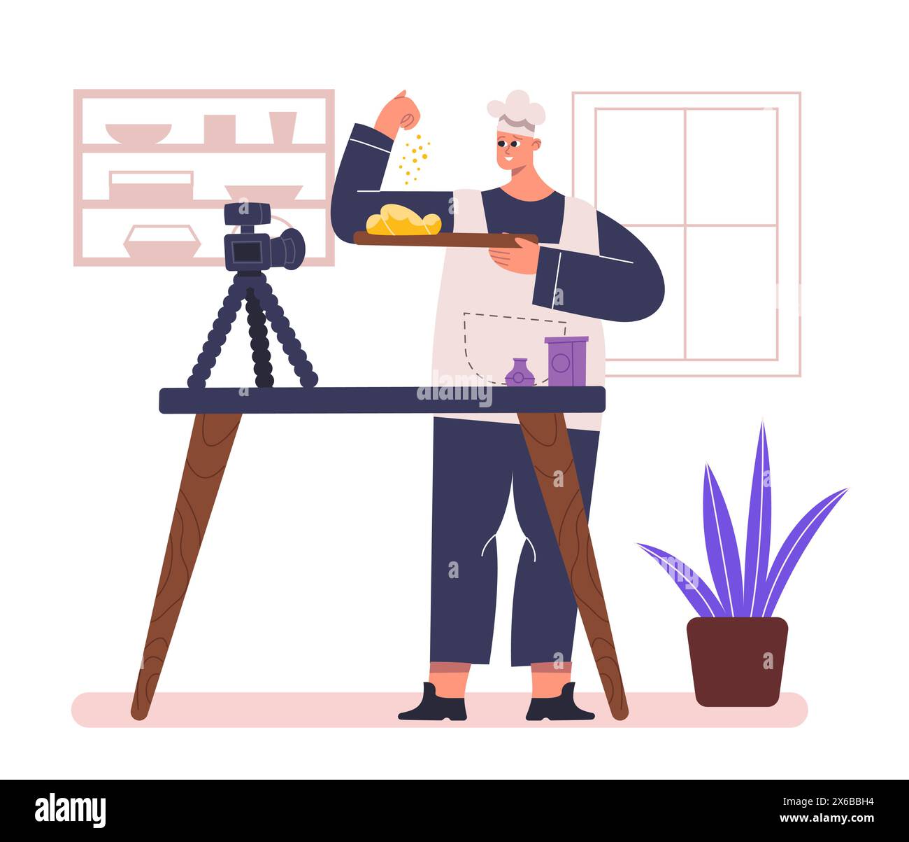 Restaurant chefs, food blogger, cook restaurant and culinary. Male ...