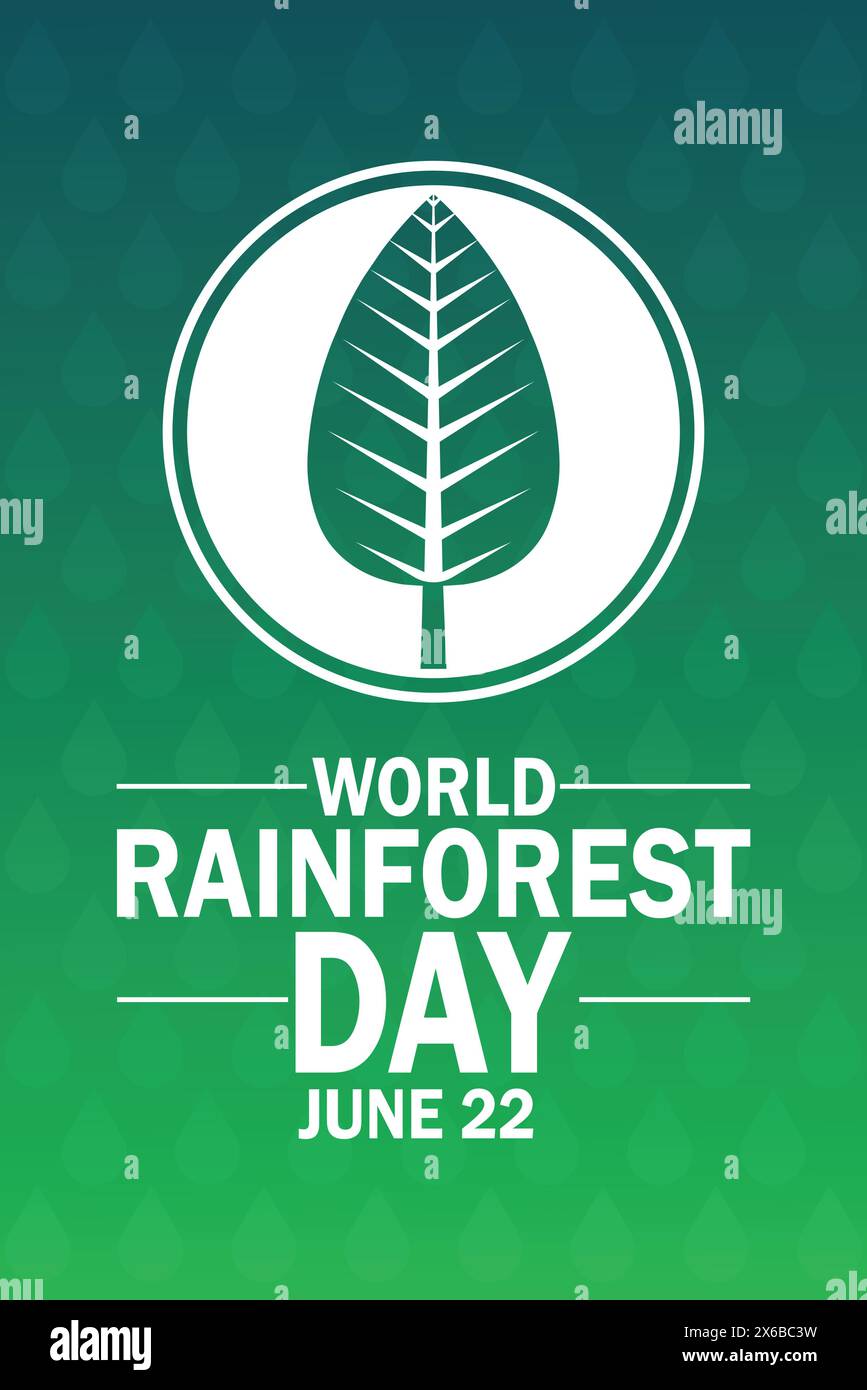 World Rainforest Day. Suitable for greeting card, poster and mobile ...