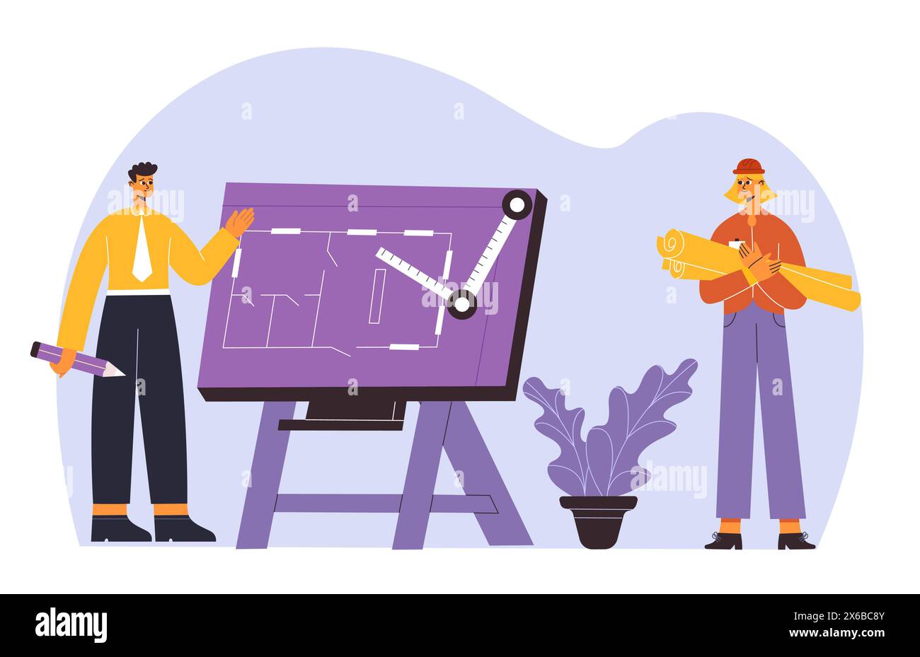 Builders, engineers, architects professional construction team workers ...