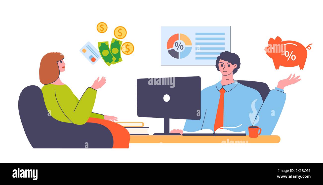 People money save, success financial investment concept. Woman client ...