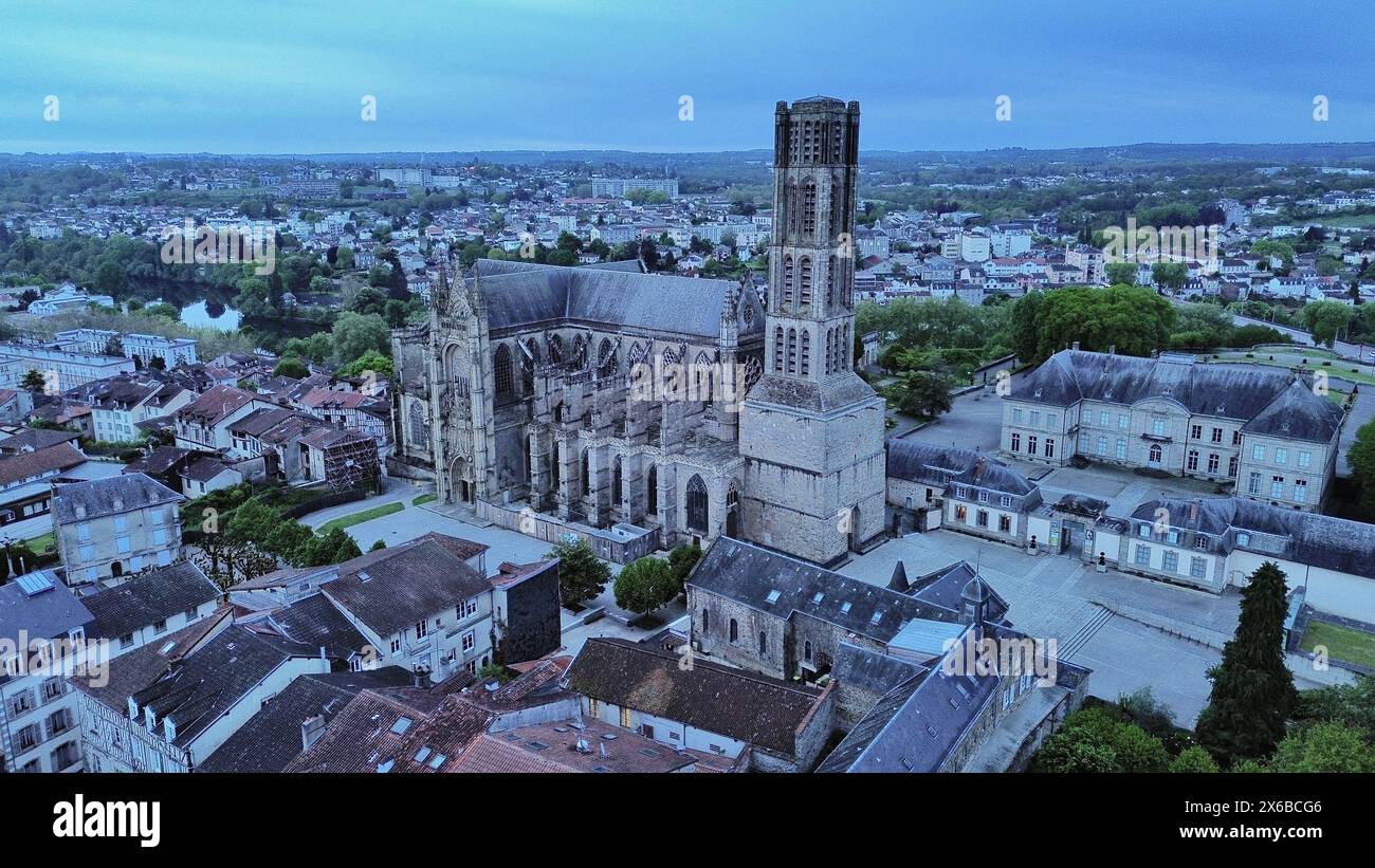 drone photo Limoges cathedral France Europe Stock Photo - Alamy