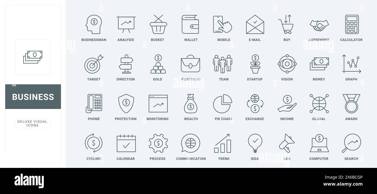 Outline symbols of money protection and accounting, monitoring and ...