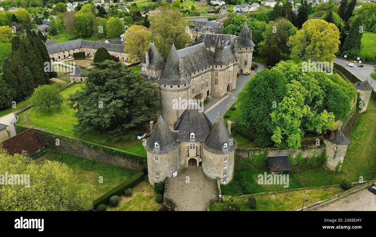 Drone photo pompadour castle hi-res stock photography and images - Alamy