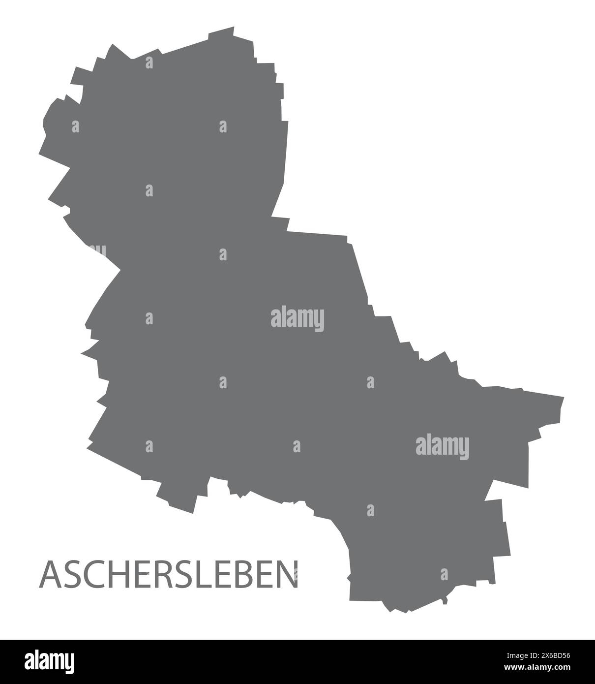 Aschersleben German city map grey illustration silhouette shape Stock ...