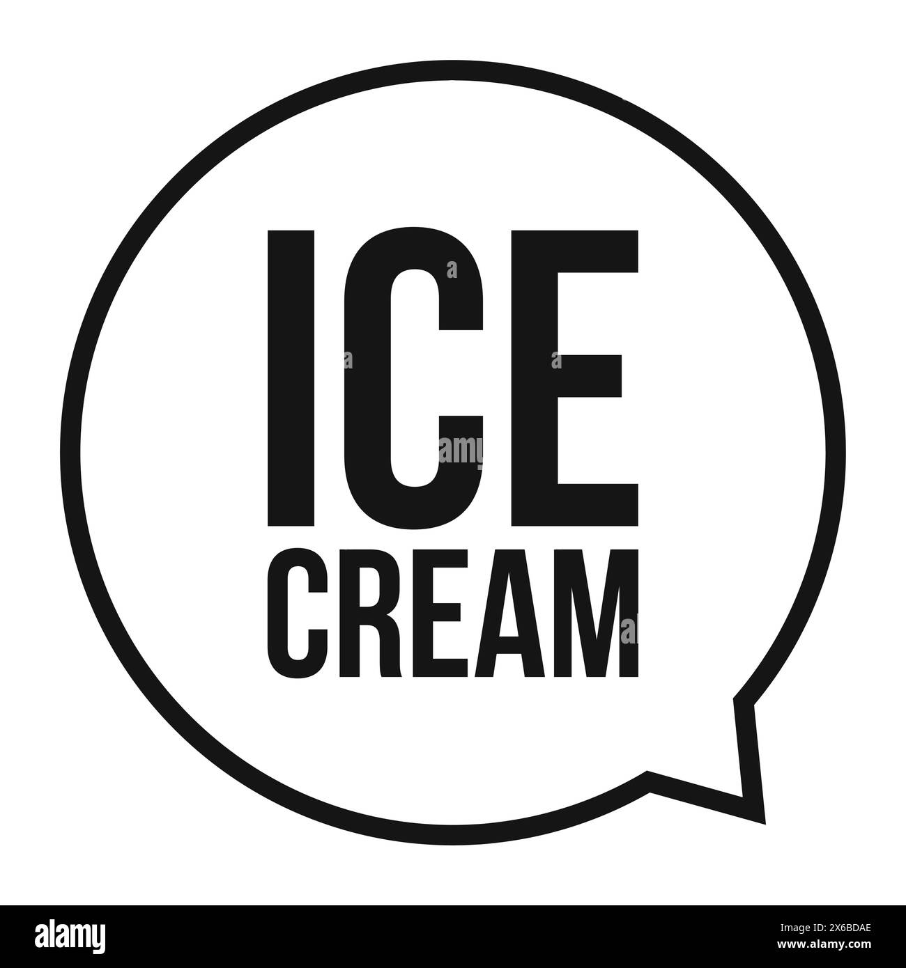 Ice Cream speech bubble sign Stock Vector Image & Art - Alamy