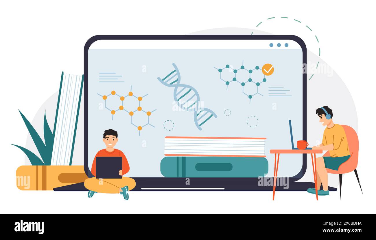 Online education, homeschooling on laptop screen. Distance learning ...