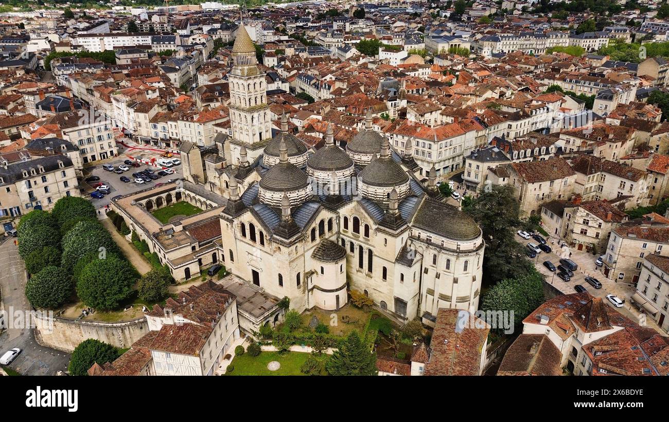 drone photo Périgueux cathedral France Europe Stock Photo - Alamy