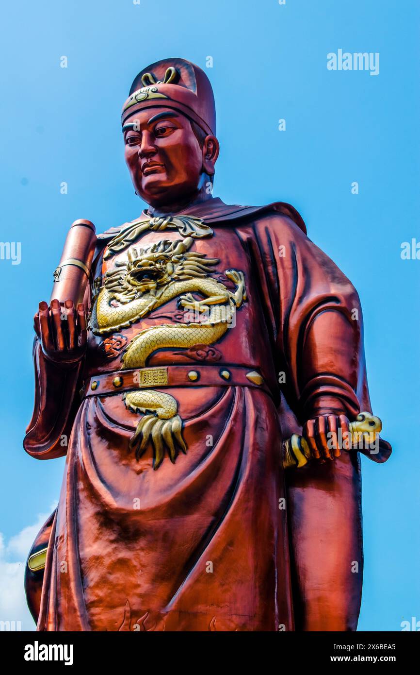 A statue of Zheng He or 'Laksamana Cheng Ho' in Sam Poo Kong. Known as ...