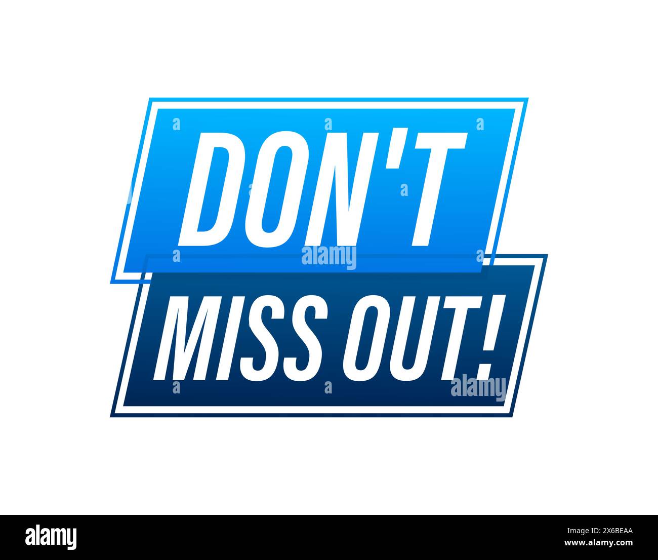 Dont miss out text with Megaphone label. Megaphone in hand promotion banner. Marketing and ...