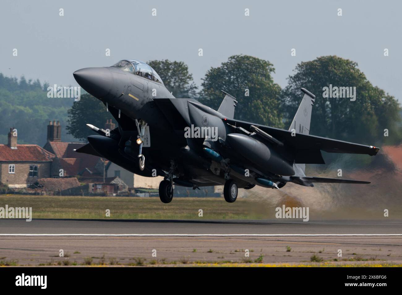 A U.S. Air Force F-15E Strike Eagle assigned to the 492nd Fighter ...