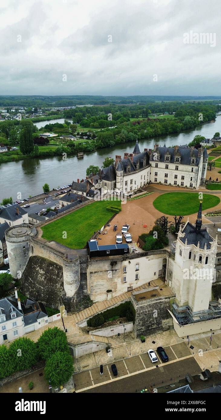 Amboise castle aerial view hi-res stock photography and images - Alamy