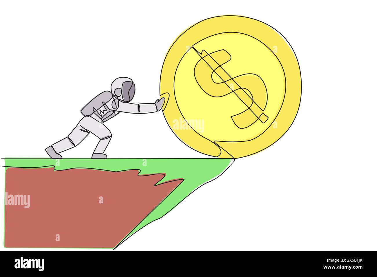 Push over the edge Stock Vector Images - Alamy