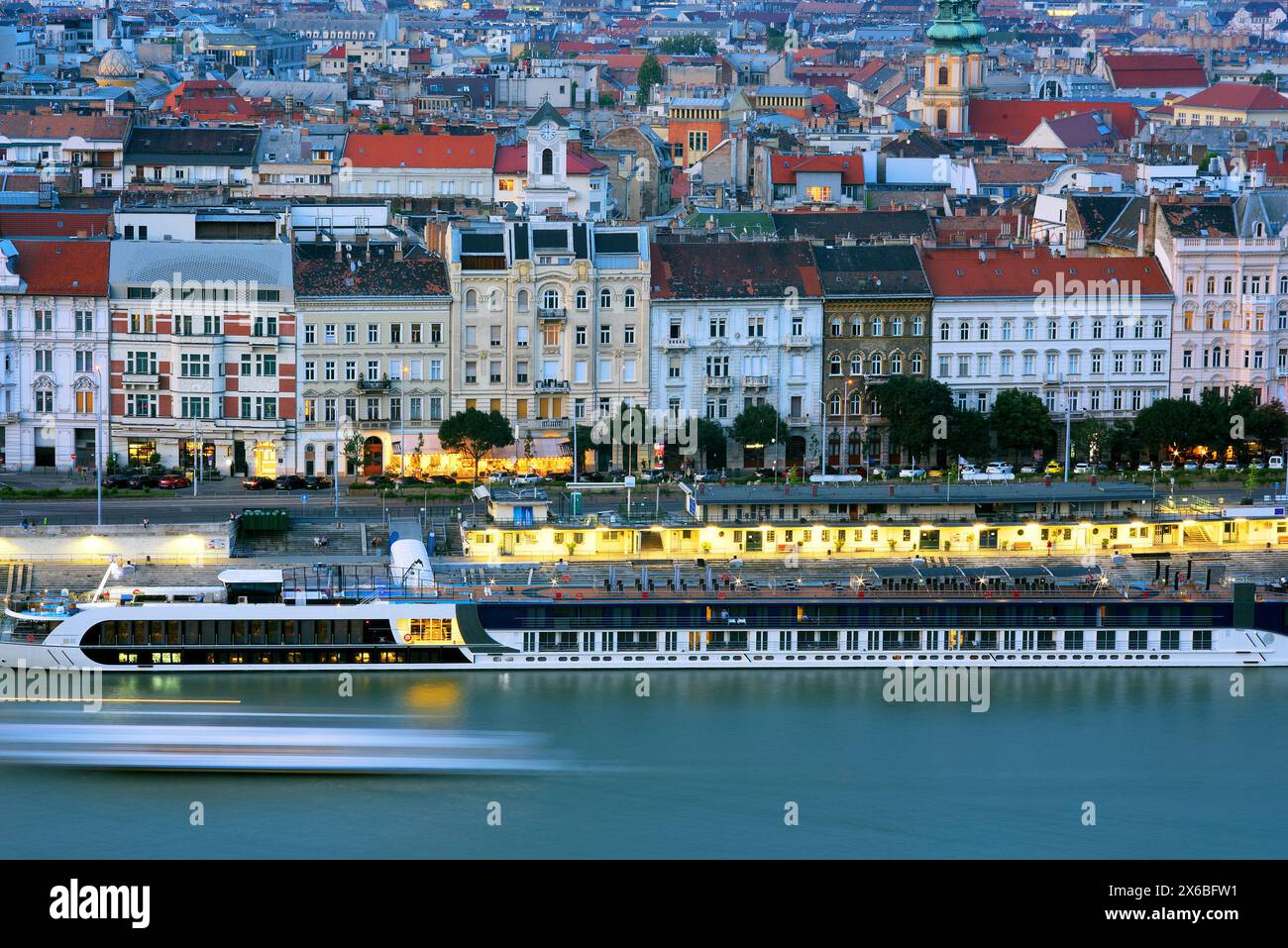 Old city riverfront view Stock Photo - Alamy