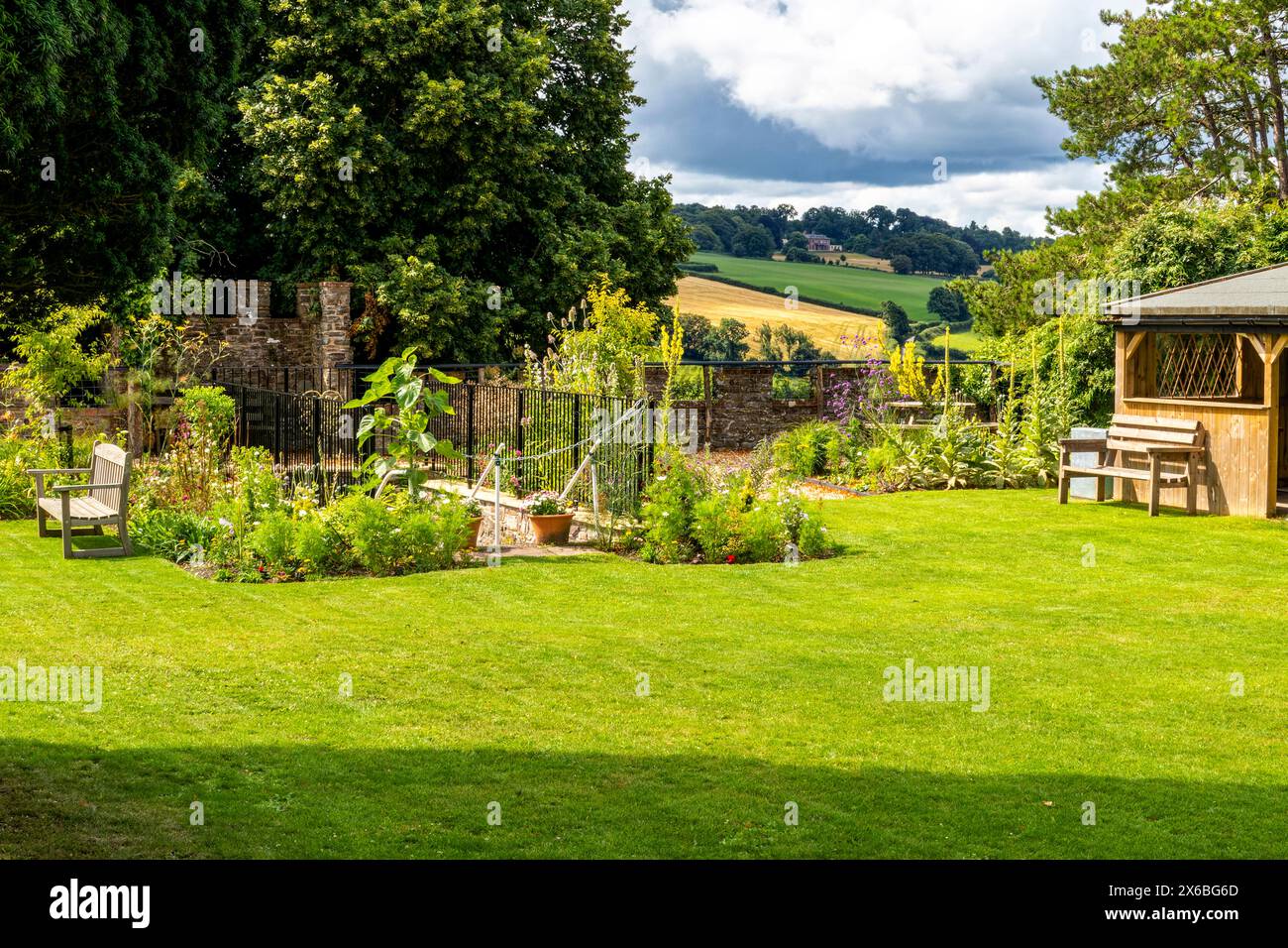 Tranquil Garden Scene in Great Torrington Castle Community Gardens with ...