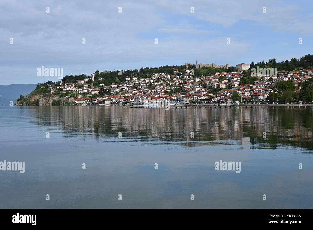 North Macedonia, Ohrid, general lake and old city view Stock Photo - Alamy