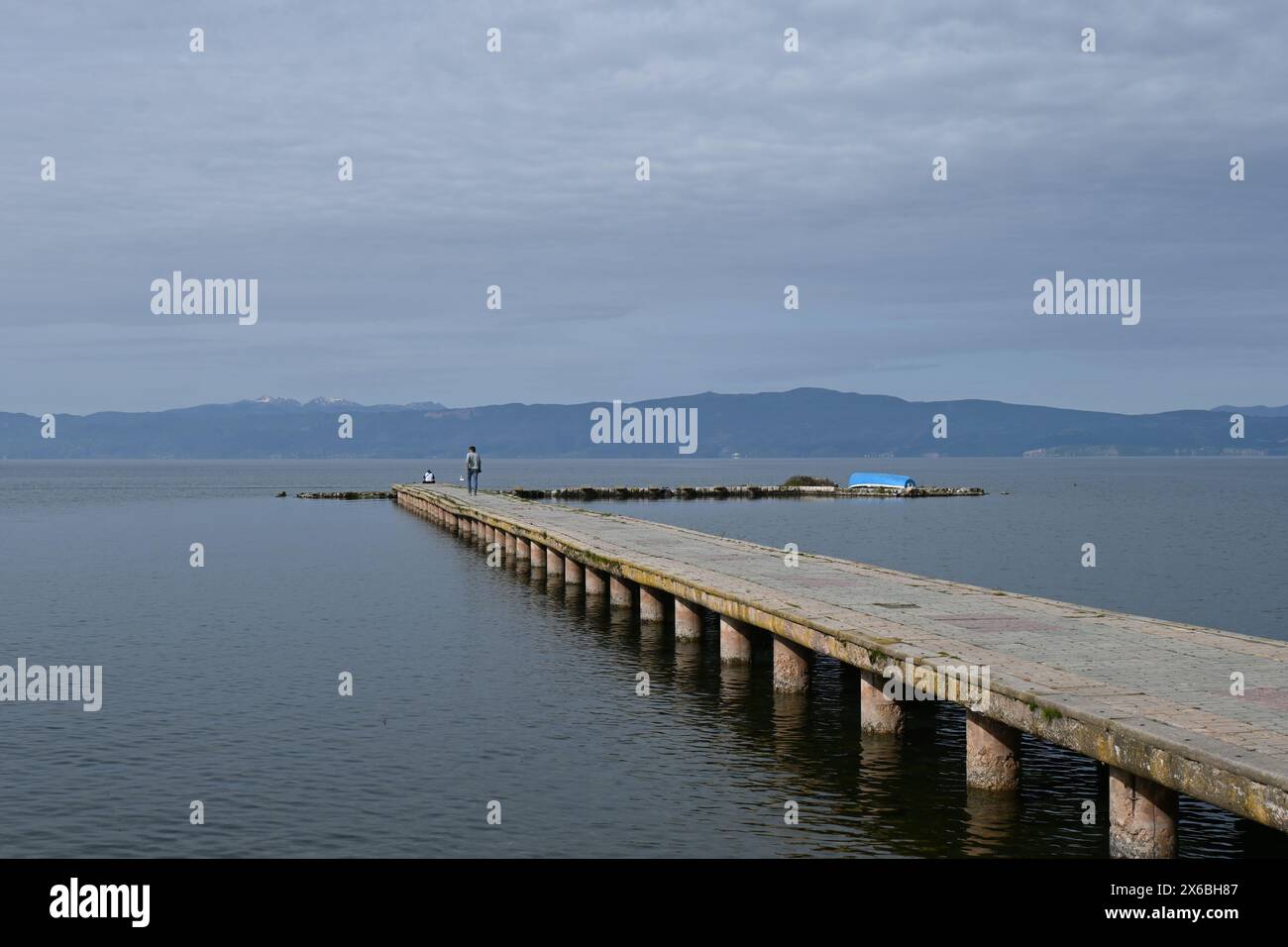 North Macedonia, Ohrid, general lake and old city view Stock Photo - Alamy