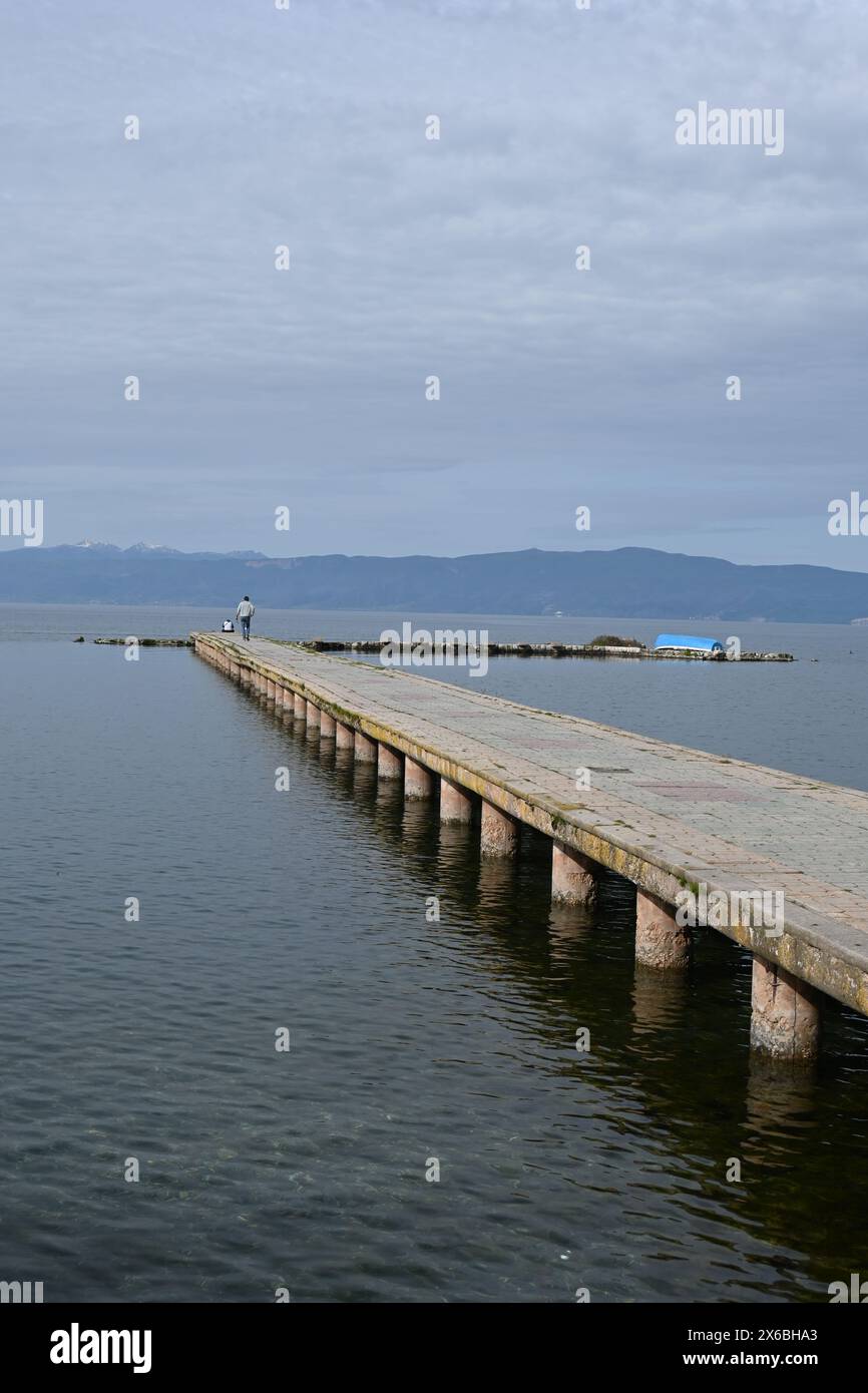 North Macedonia, Ohrid, general lake and old city view Stock Photo - Alamy