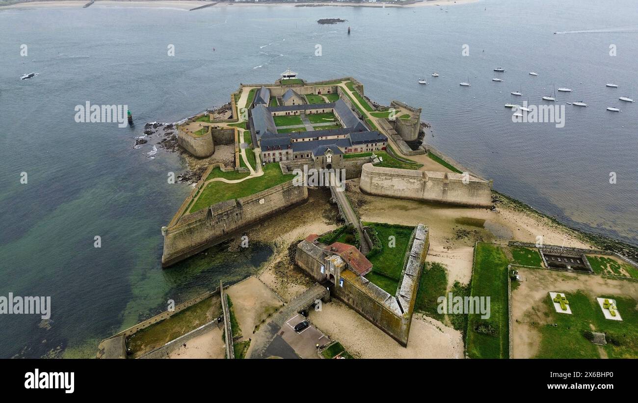drone photo Port-Louis citadel France Europe Stock Photo - Alamy