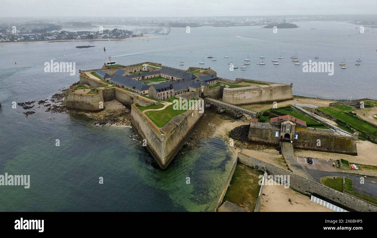 drone photo Port-Louis citadel France Europe Stock Photo - Alamy
