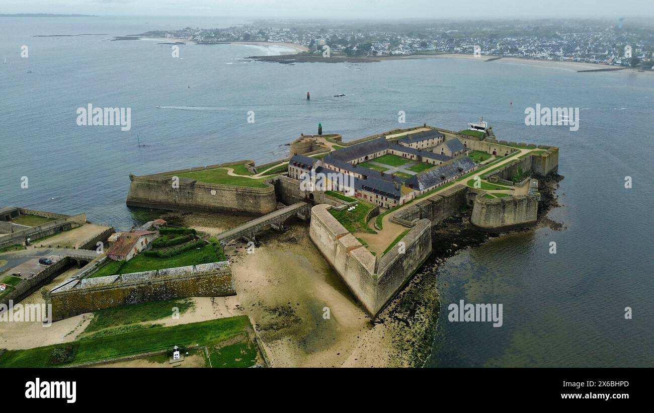 drone photo Port-Louis citadel France Europe Stock Photo - Alamy