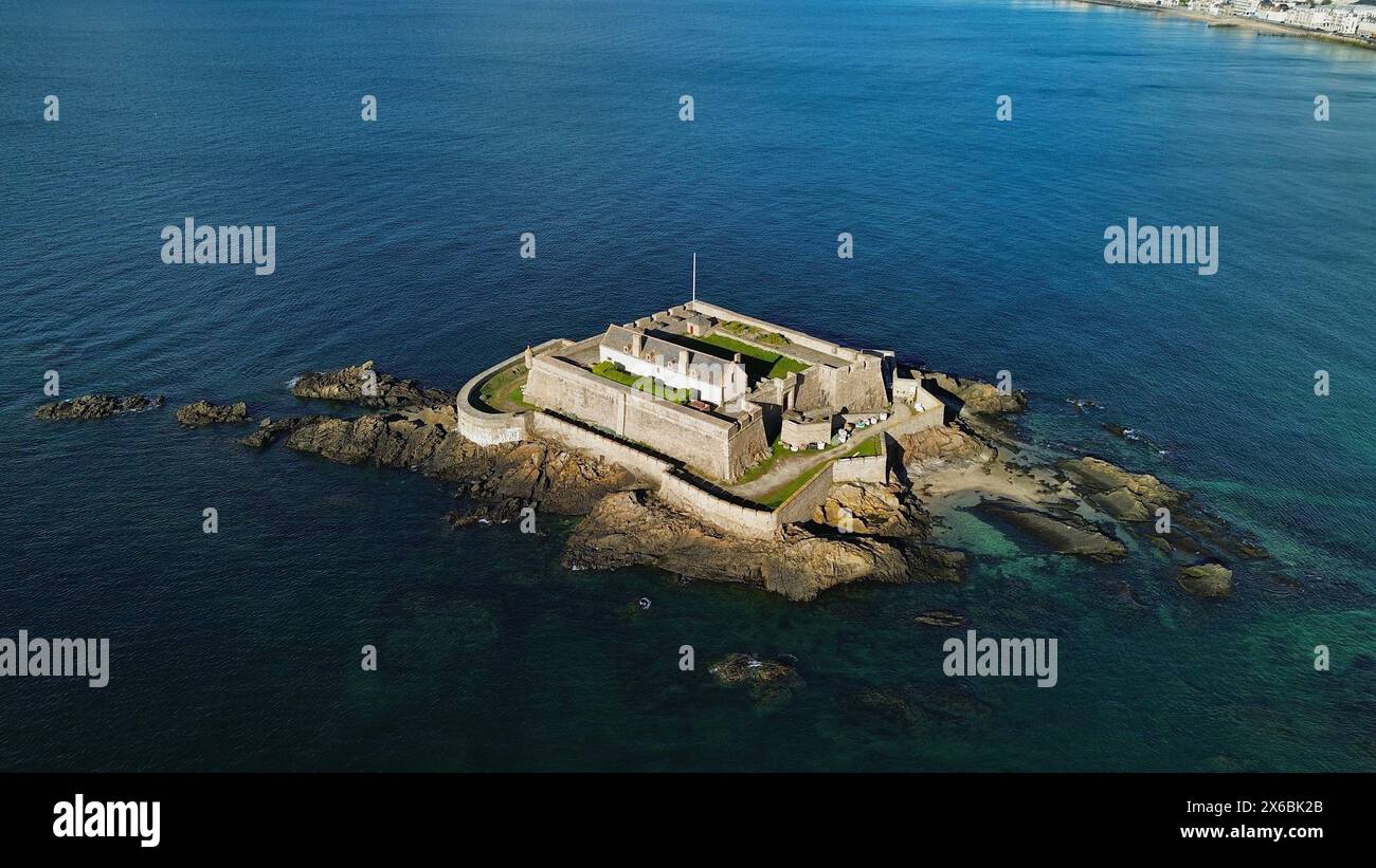 drone photo National Fort Saint-Malo France Europe Stock Photo - Alamy