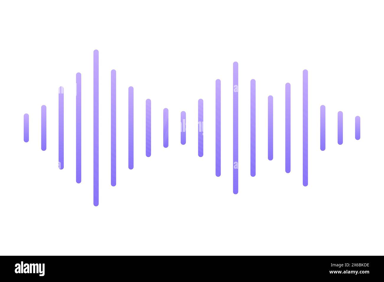 Sound wave floating icon, record bar, music waveform audio track radio ...