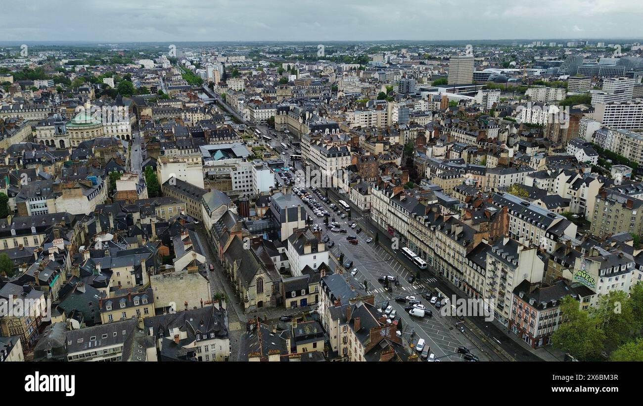drone photo Rennes France Europe Stock Photo - Alamy